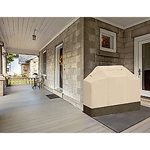 PHI VILLA 65" L x 24" D x 49" H Outdoor BBQ Grill Cover with Weather Resistant Fabric, Large Grill Cover Heavy Duty, Rip-Proof,UV-Resistant Medium