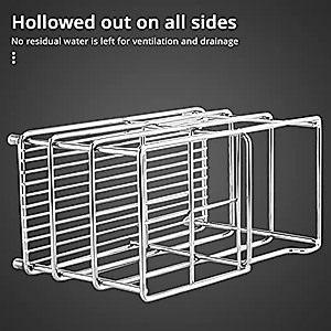 Sihuuu Metal Toothbrush Holder for Bathroom, Stainless Steel Electric Toothbrush Organizer Stand, Toothpaste Holders with Multifunctional 5 Slots