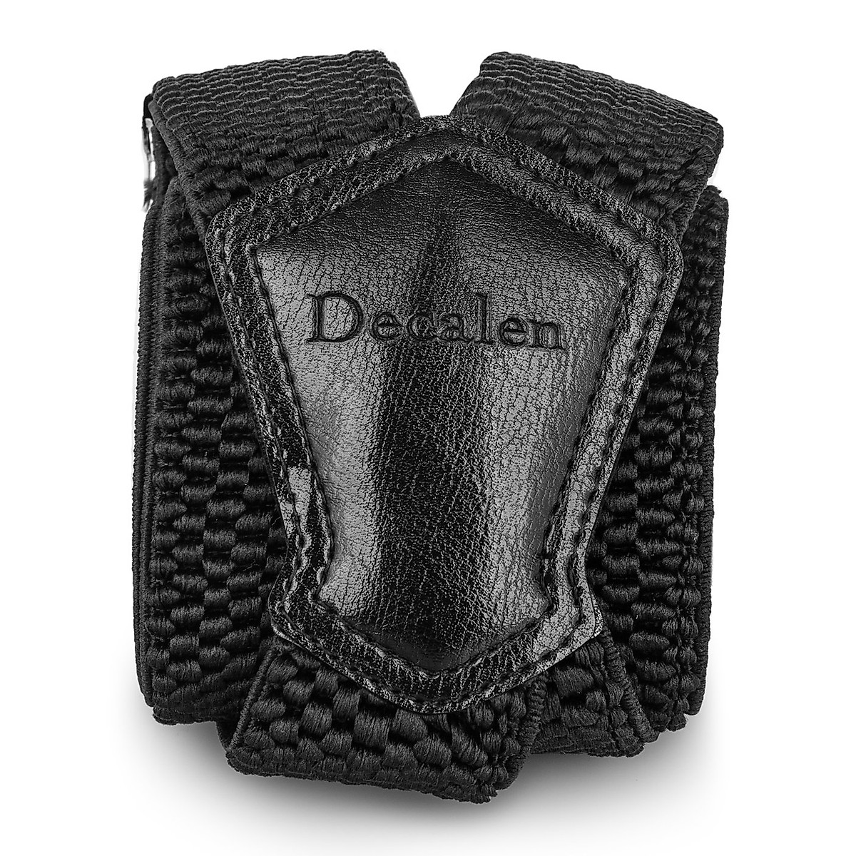 Decalen Mens Suspenders Very Strong Clips Heavy Duty Braces Big and Tall X Style (Black)