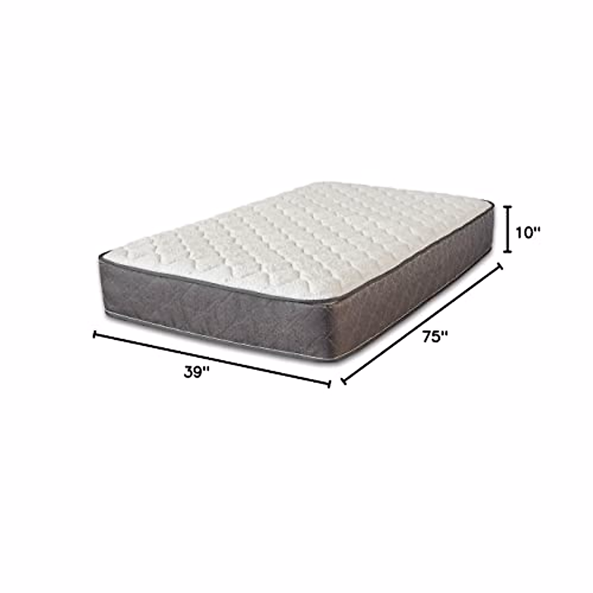 Nutan 9-Inch Pocketed Coil Rolled Medium Plush Mattress with Cover, Twin Size