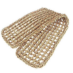 balacoo Bearded Dradon Hammock Natural Seagrass Fibers Reptile Lounger,Terrarium Tank Decoration Climber Vines for Anoles,Geckos,Iguanas and Hermit Crabs