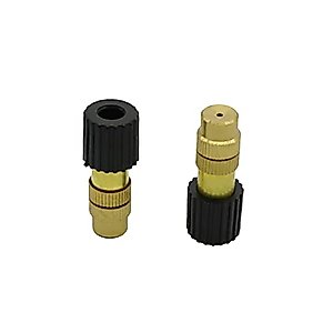 Greenhouse Micro Drip Irrigation Atomized Brass Nozzle Sprayer Drip Irrigation Plant Watering Sprinkler Garden Sprayer Greenhouse Cooling System 15 Pieces