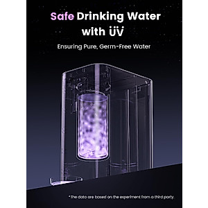 Waterdrop K19-H Countertop Reverse Osmosis System, Instant Hot Water Dispenser, Reverse Osmosis Water Filter Countertop, 3:1 Pure to Drain, 4 Temperature Options, No Installation