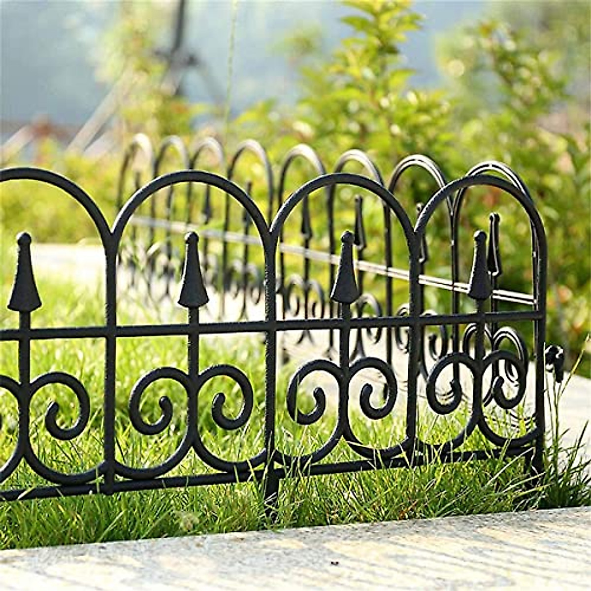 Garden Fence, 10 Pack Decorative No Dig Fencing 20ft (L) x 20in (H) Rustproof Landscape Folding Fence Panel Border Decor Picket Flower Edging for Outdoor Patio Yard Landscape