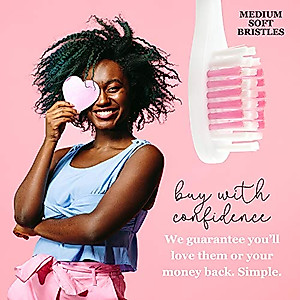 Lingito Travel Folding Toothbrush, Camping Toothbrush Bulk, Medium Bristle (6 Pack)