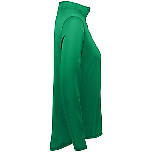 Augusta Sportswear Ladies Attain Wicking 1/4 Zip Pullover - Women's Running Long Sleeve Jacket with Sun Protection, Kelly, Large