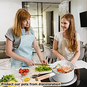 Gocoffun Heat Conduction Plate for Gas Stove, Stainless Steel Induction Plate Adapter with Detachable Handle, for Electric Gas Stove Glass Induction Cooktop Cookware Simmer Ring Induction (7.9inch)