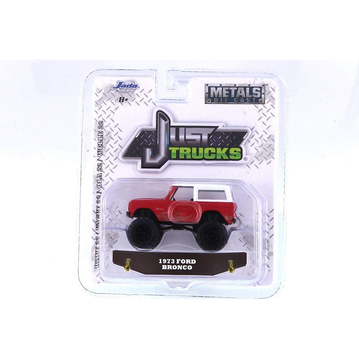 Jada Just Trucks 1973 Ford Bronco, Wave 22 (Red/White Top) 1:64 Scale