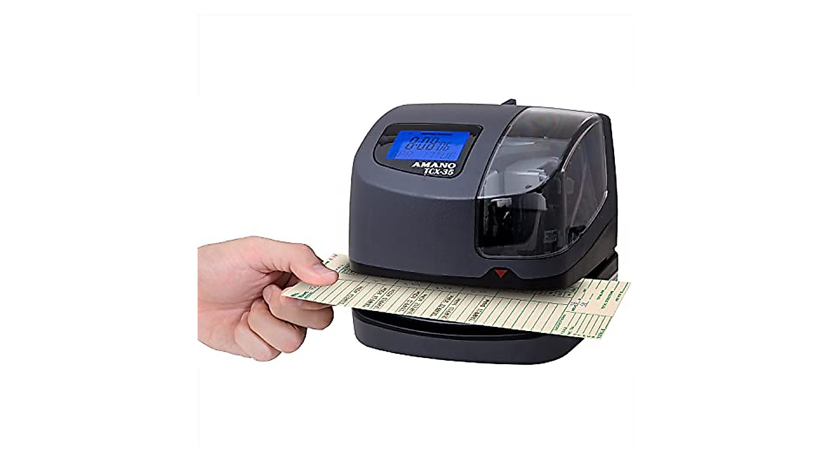 AMANO TCX-35 Time Clock & Date Stamp for Work Hours