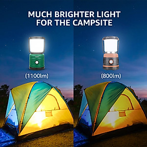 Lepro Lantern Camping Lantern, Battery Powered LED with 1500LM, 4 Light Modes, Waterproof Tent Light, Lantern Flashlight for Hurricane, Emergency Light, Survival Kit, Storms, Outages, Fishing, Hiking