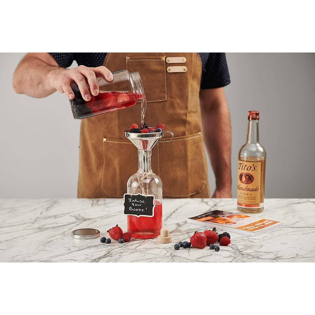 Spirit Infusion Kit - Infuse Your Booze - Alcohol Infusion Kit with Recipes to Make Over 70 Flavored Vodkas. This Liquor Infusion Kit Makes a Great Cocktail Gift!