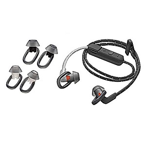 Plantronics BackBeat FIT 300 Sweatproof Sport Earbuds, Wireless Headphones, Black/Grey (Renewed)
