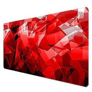 Benvo Extended Mouse Pad Large Gaming Mouse Pad- 35.4x15.7x0.12 inch Computer Keyboard Mouse Mat Non-Slip Mousepad Rubber Base and Stitched Edges for Game Players, Office, Study, Irregular Pattern