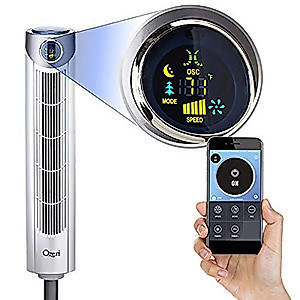 Ozeri Ultra 42” Oscillating Tower Fan, with Bluetooth and Noise Reduction Technology