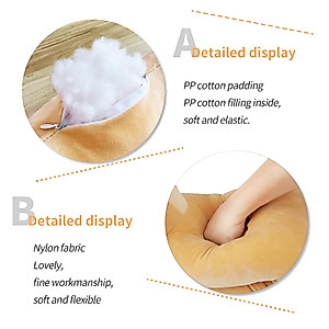 AFAN Cute Long Cat Plush Kawaii 42" Body Pillow Cat Stuffed Animals Soft Plushies Cuddly Cotton Kitten Sleeping Pillow Stuffed Plush Doll Toy Gift for Kids Girlfriend (Yellow)