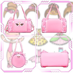Dorlubel Cute Ballet Dance Bag Tutu Dress Bag with Key Chain for Girls (Pink of Swan)