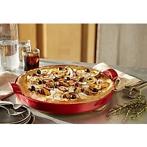 Emile Henry 12" Deep Dish Pizza Pan | Burgundy