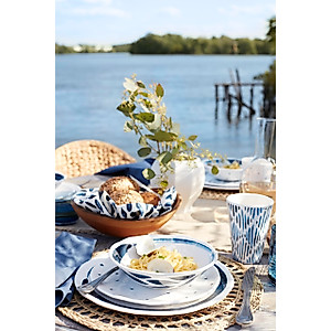 Lenox 895240 Blue Bay Melamine Assorted Tumblers, Set of 4, Lightweight Melamine Material