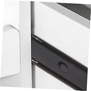 ALturN Drawer Glides,1 Pair Keyboard Track Dresser Tray L Brackets Heavy Duty Black Slides Side Under Desk Keyboard Tray Slide Out Keyboard Drawer Under Desk Slide Drawer Track Drawer Guide Rail B