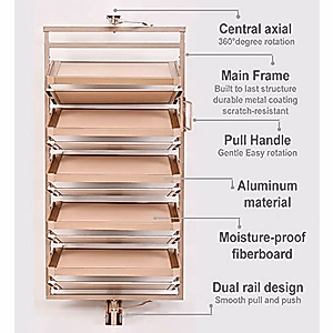 360 degree rotating shoe rack for any tall or short cabinet deeper than 15" (12 Layers, Black Gray)