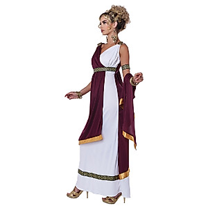California Costumes Roman Empress Outfit Large Maroon,White
