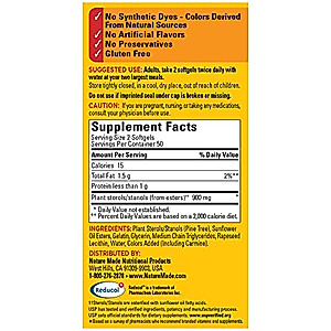 Nature Made CholestOff Plus, Dietary Supplement for Heart Health Support, 100 Softgels, 25 Day Supply