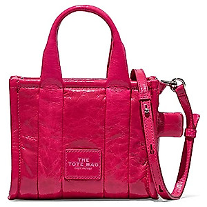 Marc Jacobs The Crinkle Leather Micro Tote Magenta One Size