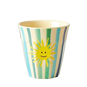 Rice By Rice - Funky Cool Print Set for Boys | 6 piece cup set, BPA Free, Reusable, Lightweight, Food safe (Blue, Medium)