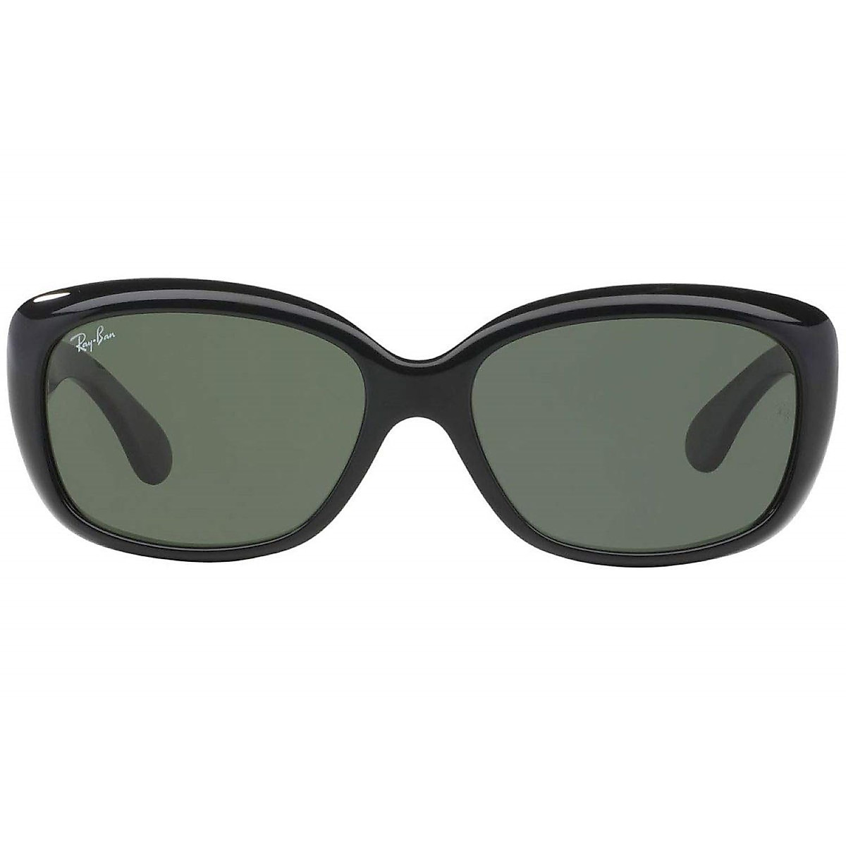 Ray-Ban Women's RB4101 Jackie Ohh Butterfly Sunglasses, Black/Dark Green, 58 mm