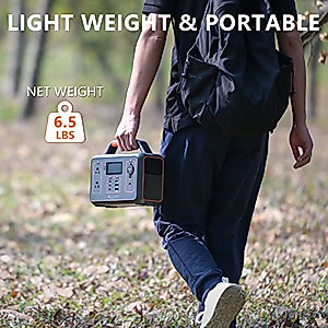 ALLWEI Portable Power Station 300W(Peak 600W), 280Wh Solar Generator with USB-C PD60W, 110V Pure Sine Wave AC Outlet, 78000mAh Backup Lithium Battery for Outdoor Camping Travel Emergency Home Blackout