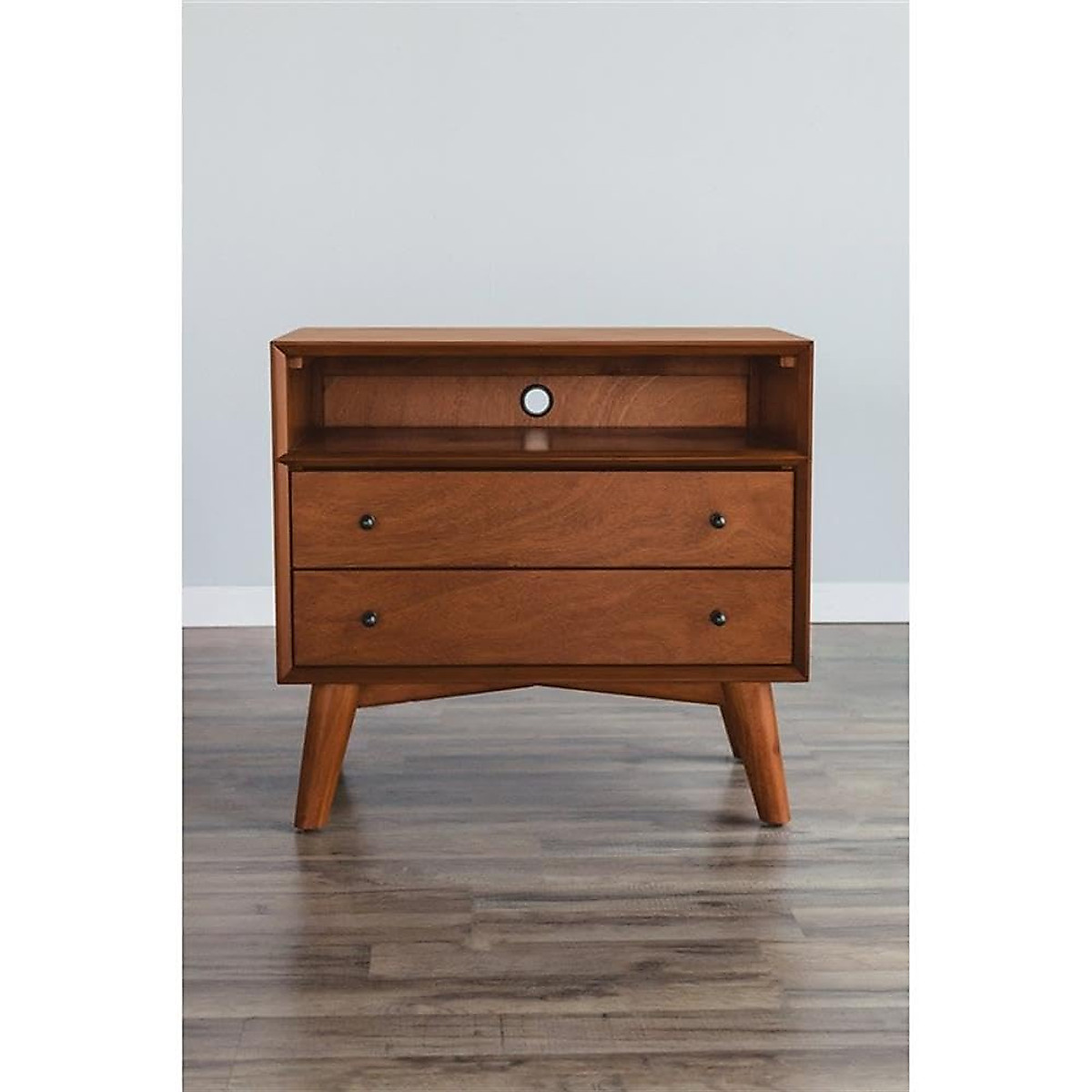 Alpine Furniture Flynn Nightstand, Acorn, 28 x 15 x 26