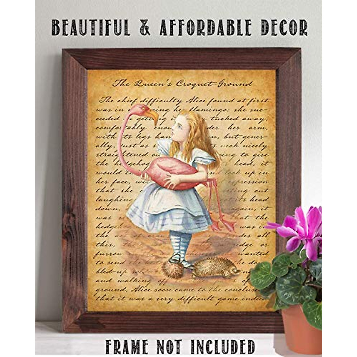 Alice in Wonderland Prints - 8x10 Unframed Wall Art Print Poster - Perfect Alice in Wonderland Gifts and Decorations (The Queen's Croquet)