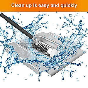 Hisencn 80580 Catch Pan Holder for Weber Q200 and Q300 Series Gas Grill, Drip Tray for Weber Q200 Q300 Q220 Q240 Q2000 Q2200 Q320 Collection Pan with 15 Pack Aluminum Foil Liner Replace Part for 41877