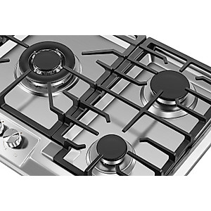Empava 36 Inch Gas Stove Cooktop 5 Italy Sabaf Sealed Burners NG/LPG Convertible in Stainless Steel