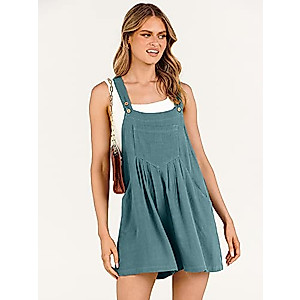 ANRABESS Women's Short Overalls Summer Outfits Casual Adjustable Strap Loose Linen Short Bib Overalls Jumpsuit Rompers 2023 Fashion Clothes 975hulv-S