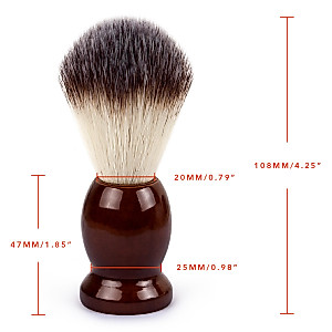 QSHAVE 100% Best Original Pure Badger Hair Shaving Brush Handmade. Real Wood Base. Perfect for Wet Shave, Safety Razor, Double Edge Razor