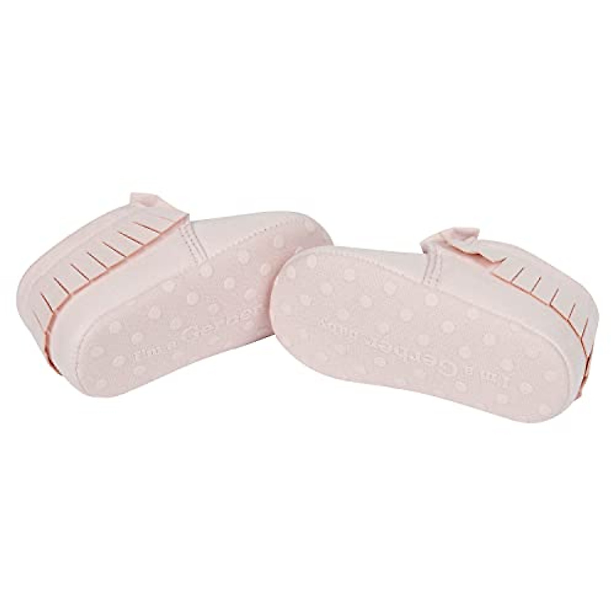 Gerber Baby Moccasins Crib Shoes Newborn Infant Neutral Boys Girls, Pink Fringe, 3 6 Months Unisex