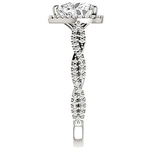 JEWELERYN 4 CT Heart Colorless Moissanite Engagement Ring for Women/Her, Wedding Bridal Ring Set, Eternity Sterling Silver Solid Gold Diamond Solitaire 3-Prong Set for Her (8.5)