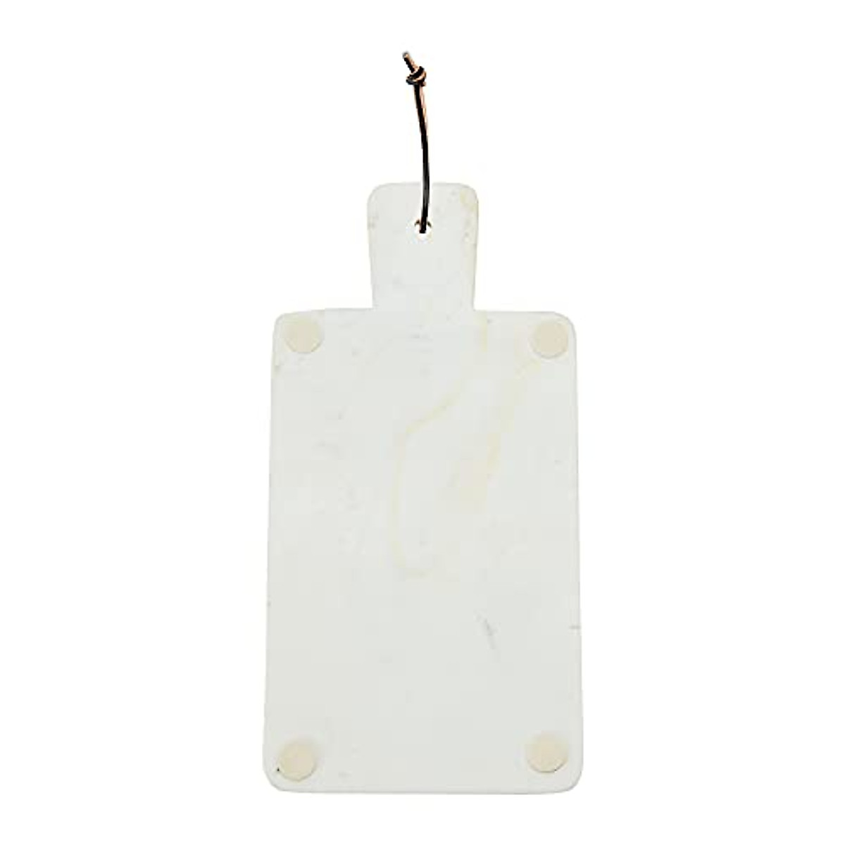 Main + Mesa Marble Cutting Board with Brass Inlay, White