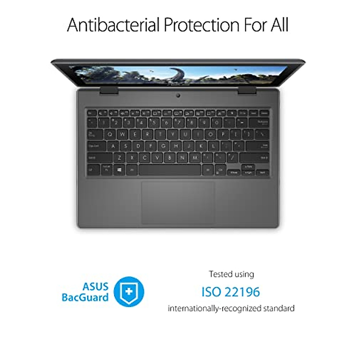 ASUS BR1100 Laptop, 11.6" HD Anti-Glare Touchscreen Display, Intel Celeron N4500, 4GB RAM, 64GB Storage, MIL-STD 810H Durability, TPM 2.0, Windows 10 Pro, Dark Grey, Stylus Included, BR1100FKA-502YT