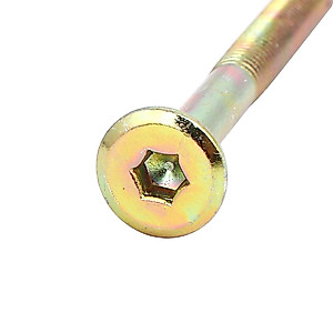 uxcell M6 x 80mm Partically Thread Hexagon Socket Head Cap Screw Bolt Bronze Tone 10pcs