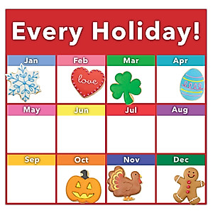 Cookie Cutters for Every Season 7-Pc Set Made in USA by Ann Clark, Gingerbread Man, Turkey, Pumpkin, Shamrock, Heart, Snowflake, Easter Egg