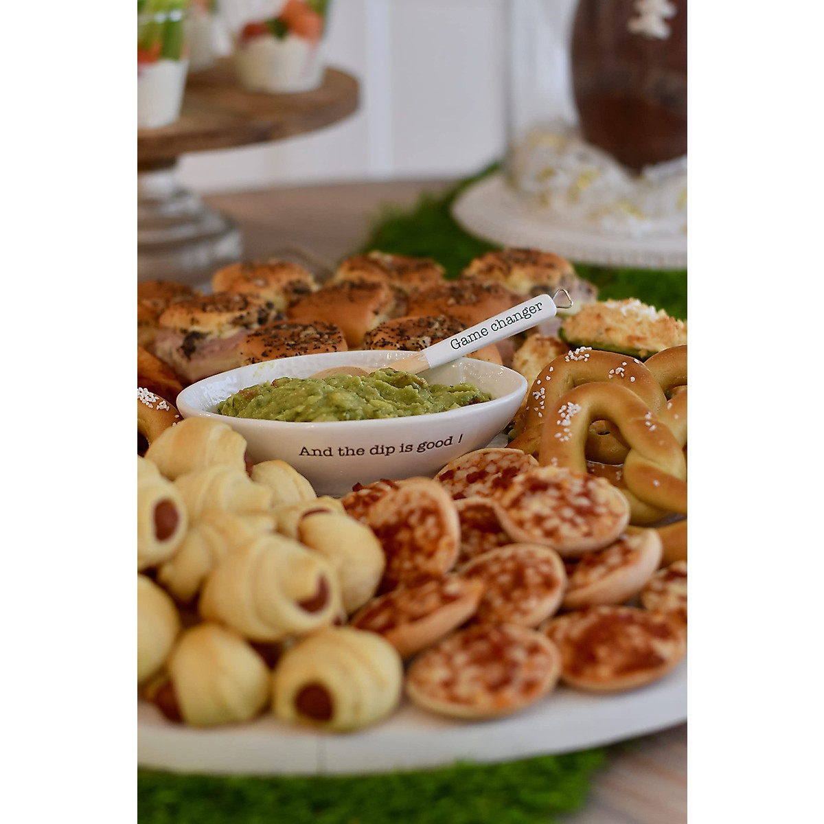 Mud Pie Football Dip Bowl and Spoon Sets (Dip is Good Bowl Set)