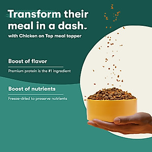 Jinx Premium Dry Dog Food + Bonus Chicken Topper. Chicken, Brown Rice, Sweet Potato Kibble (11.5lb), for All Lifestages with Superfoods & Probiotics