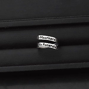 FAADBUK Six Of Crows Inspired Gift No Mourners No Funerals Crooked Kingdom Gift Bookish Gift Book Lover Gift (Ring)