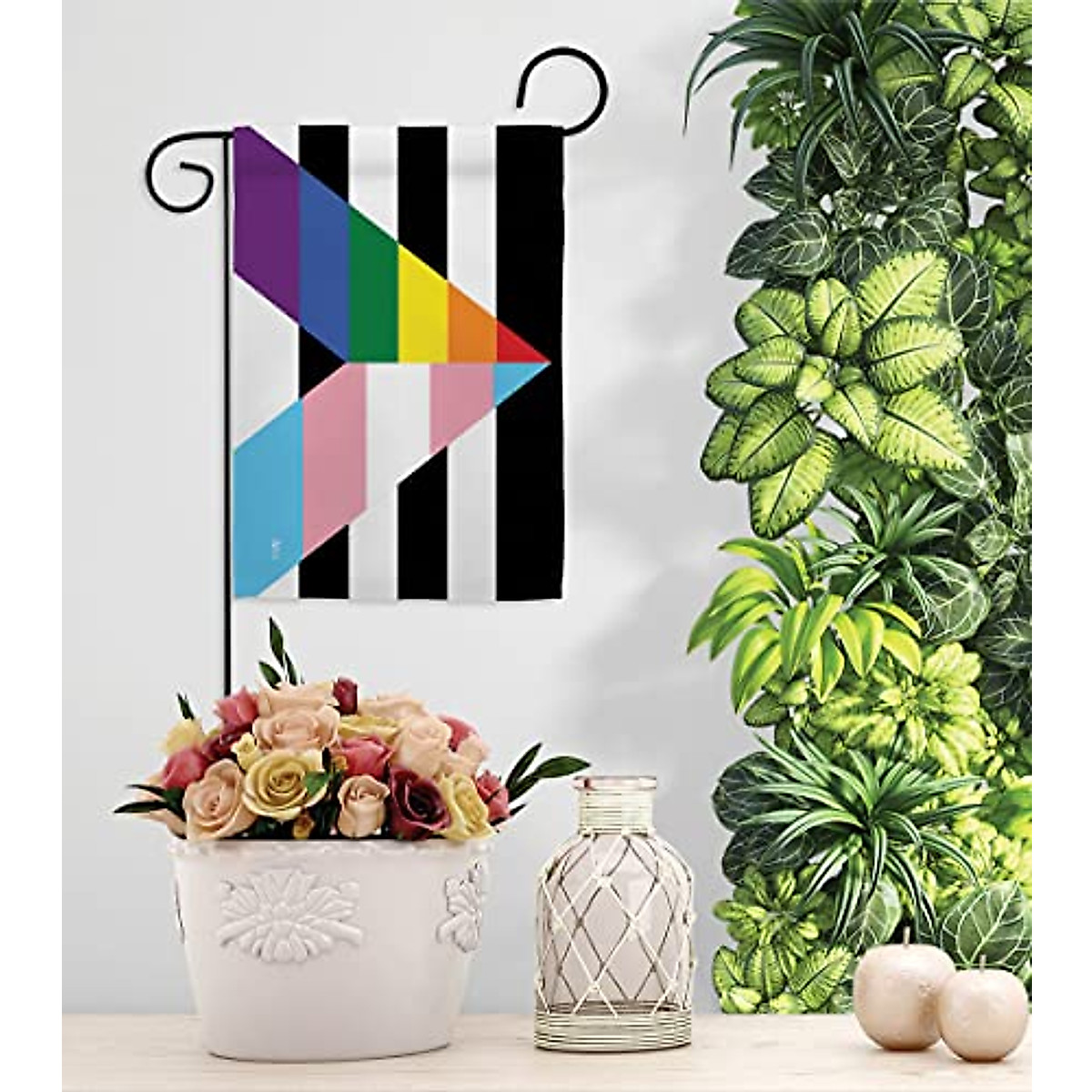 Americana Home & Garden Gay Trans Straight Ally Garden Flag Support Pride Rainbow Love LGBT Bisexual Pansexual Transgender House Decoration Banner Small Yard Gift Double-Sided, Made in USA
