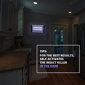 Longchin Indoor Electric Insect Killer & Bug Zapper(20W), Mosquito, Bug, Moth, Fly Killer - Powerful 2800V Grid - 2-Pack Replacement Bulbs Included - for Residential & Commercial Indoor Use Only