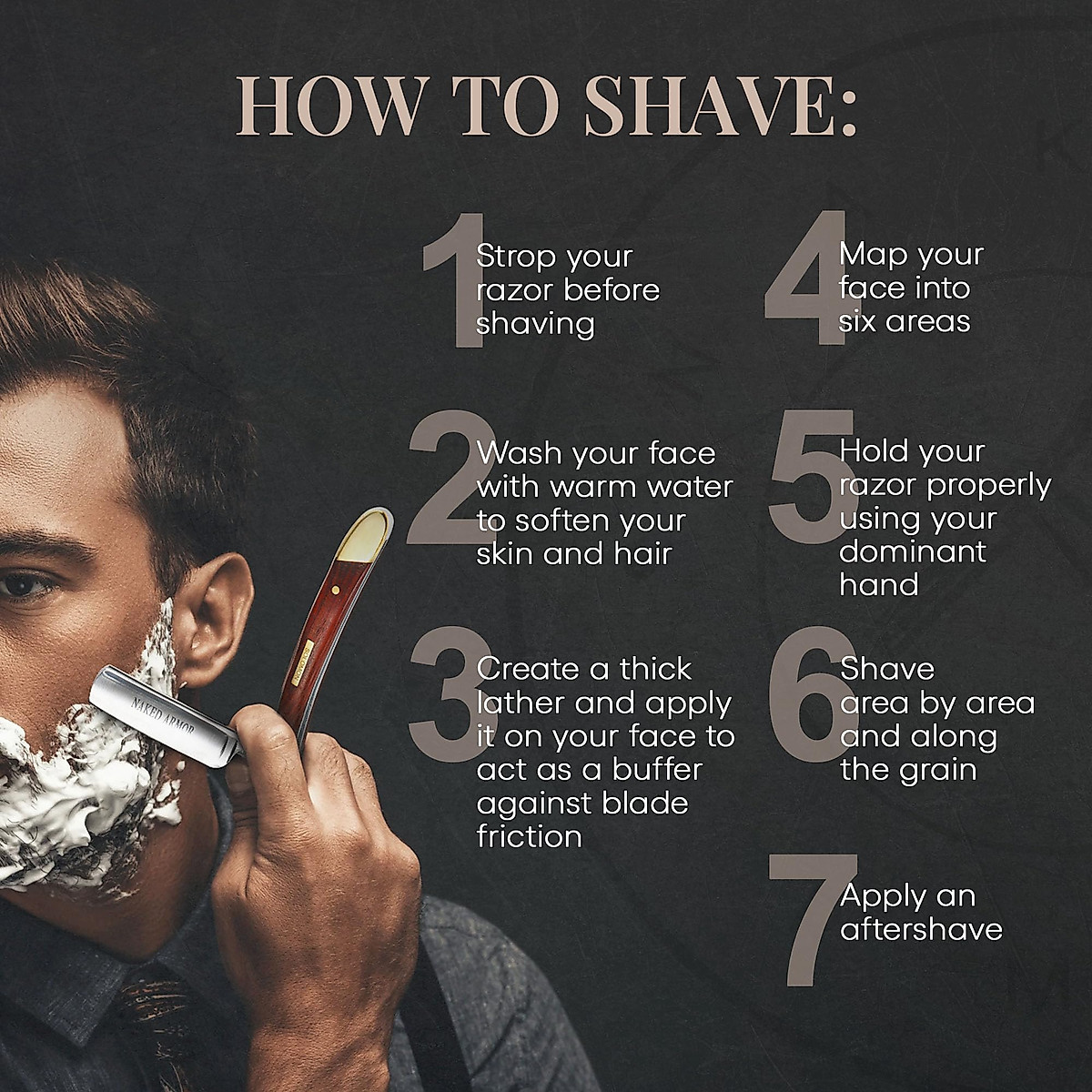 Best Straight Razor - Shave Ready Straight Edge Razor, Japanese Steel + Biblical Wood Straight Razor for Men, Barber Approved Straight Razor, Mens Straight Razor, Leather Case, Close Shave, Great Gift