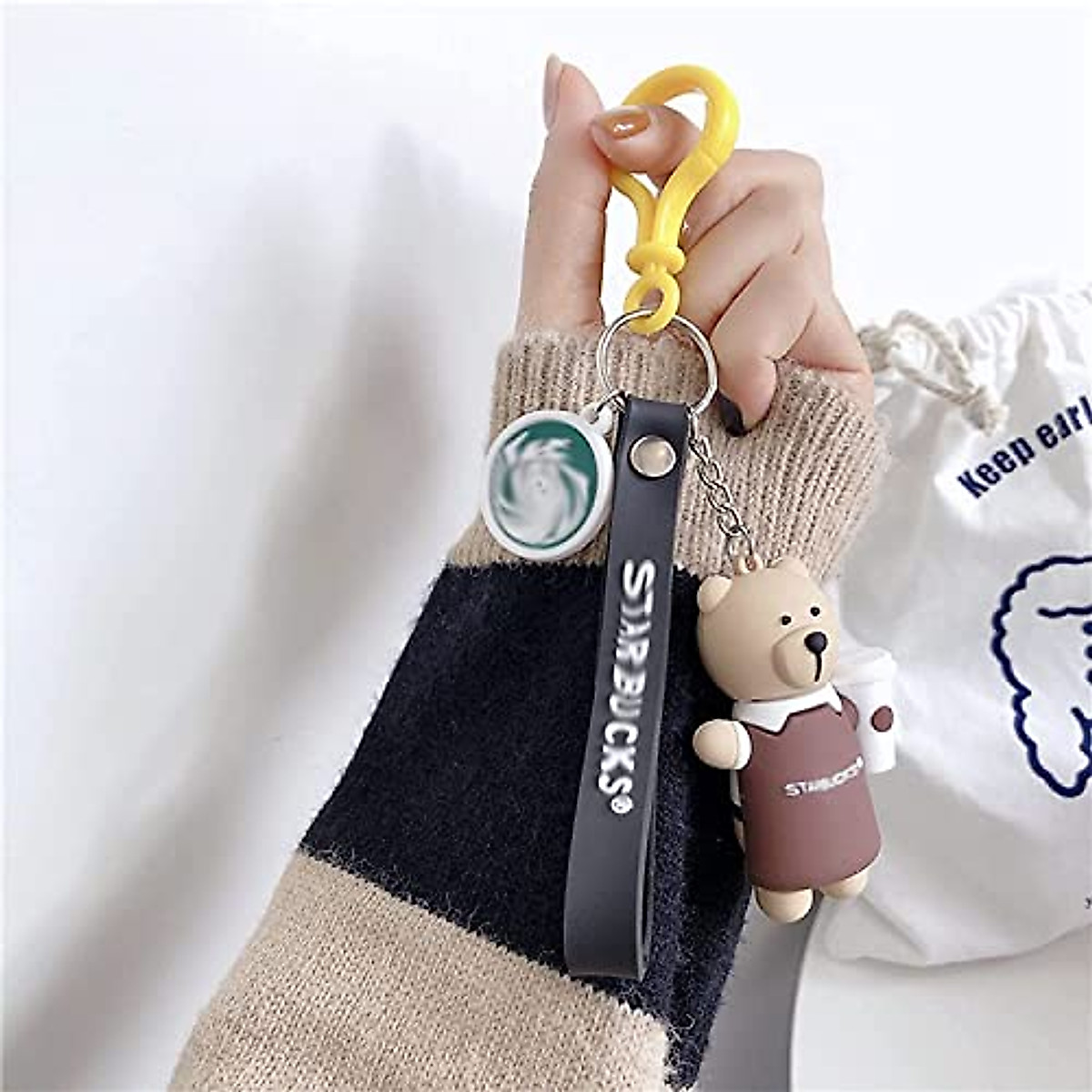 Airpods Pro Case,3D Cute Cartoon Funny Kawaii Airpods Pro Case,Shockproof Protective Soft Silicone Airpod Case Designed with Drink Cup Keychain for Apple AirPods 3 Charging Case(Brown Coffee Cup)