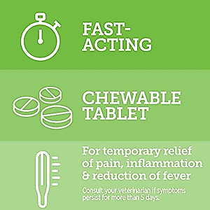 Vetality Canine Aspirin for Dogs | Fast Pain Relief | Small to Medium Dogs | Liver Flavor | 75 Chewable Tablets